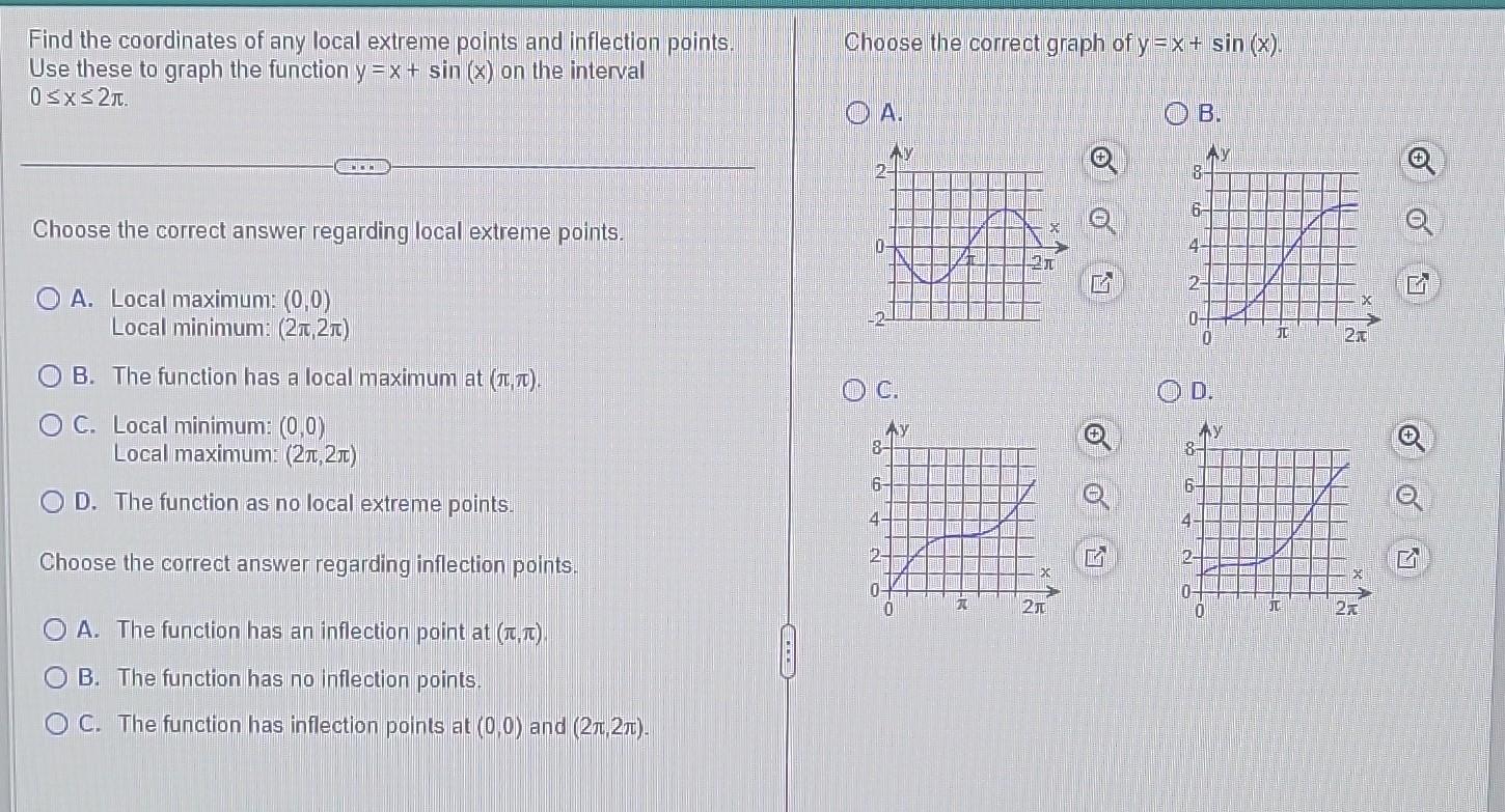 Solved Find the coordinates of any local extreme points and | Chegg.com