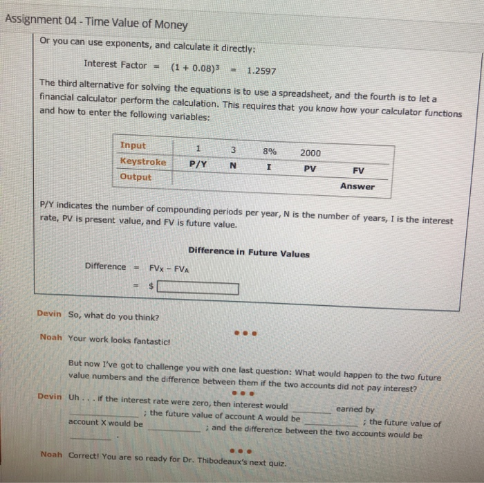 Solved Assignment 04-Time Value of Money 1. Introduction to | Chegg.com