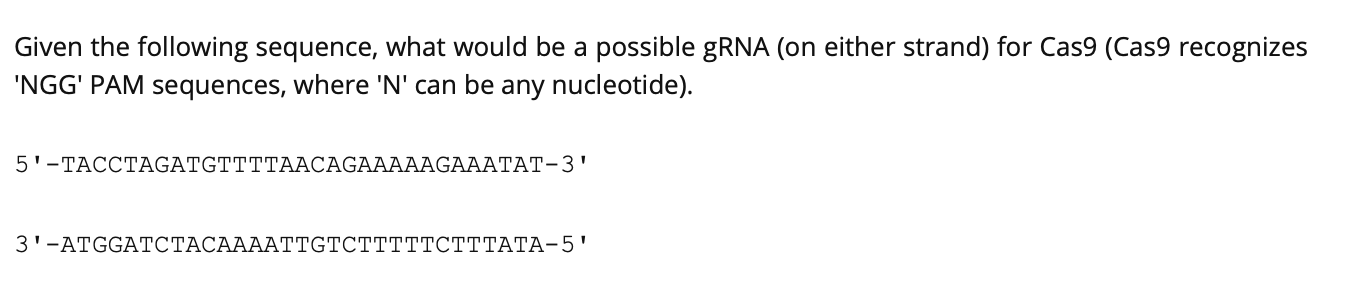 Solved Given the following sequence, what would be a | Chegg.com