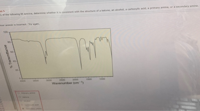 Solved ons th of the following IR spectra, determine whether | Chegg.com