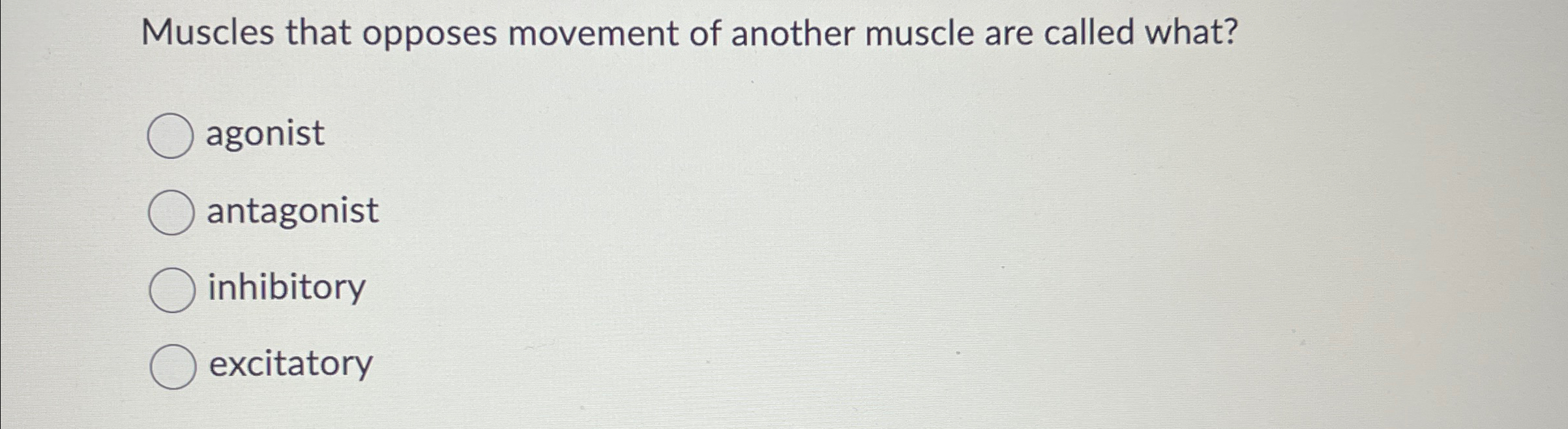 Solved Muscles that opposes movement of another muscle are | Chegg.com