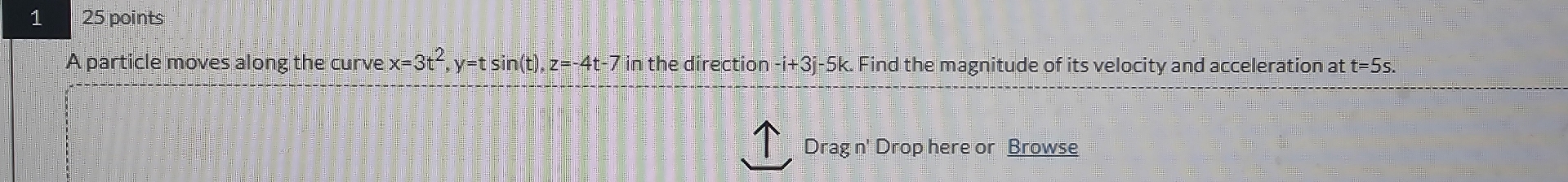 Solved 125 ﻿pointsA particle moves along the curve | Chegg.com