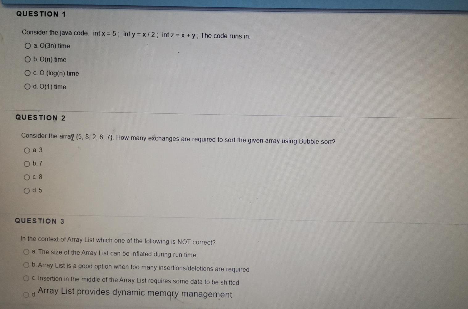 Solved QUESTION 1 Consider the java code: int x = 5; int y = | Chegg.com