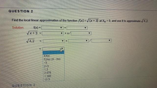 Solved Find The Local Linear Approximation Of The Function 7359