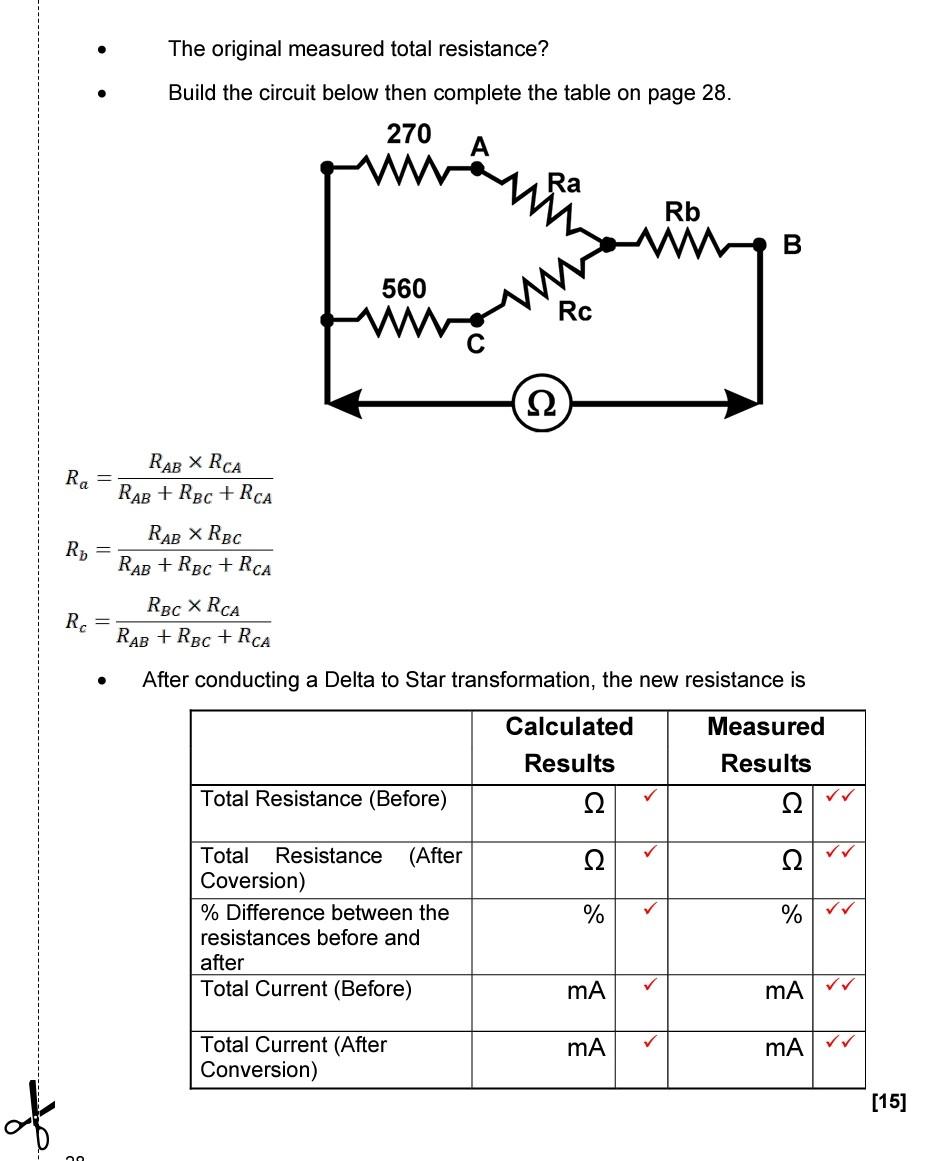 Solved 4.1 Objective: - To take a delta circuit and build | Chegg.com