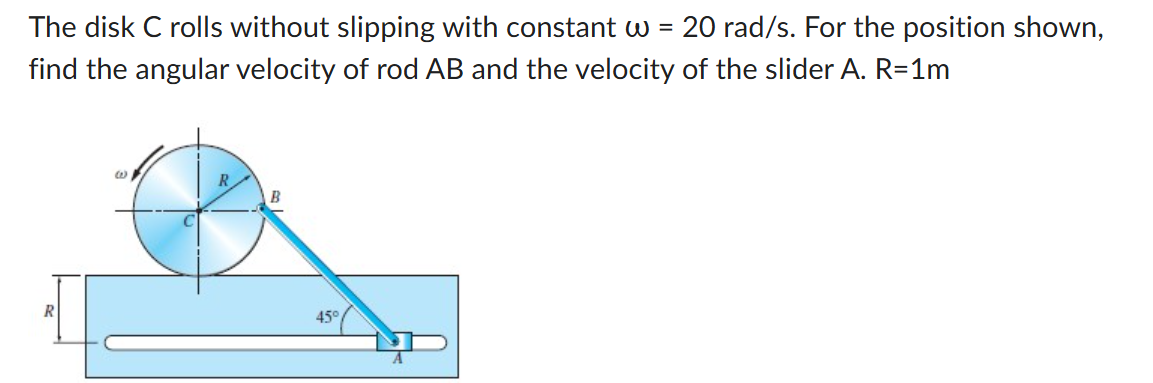 Solved The disk C ﻿rolls without slipping with constant | Chegg.com