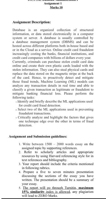 Solved Assignment Description: Database is an organized | Chegg.com