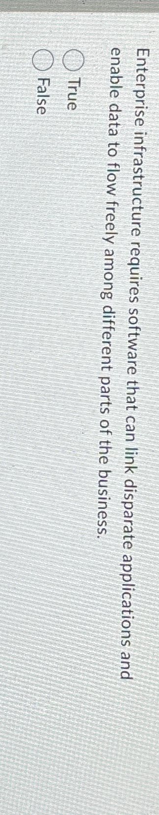 Solved Enterprise infrastructure requires software that can | Chegg.com