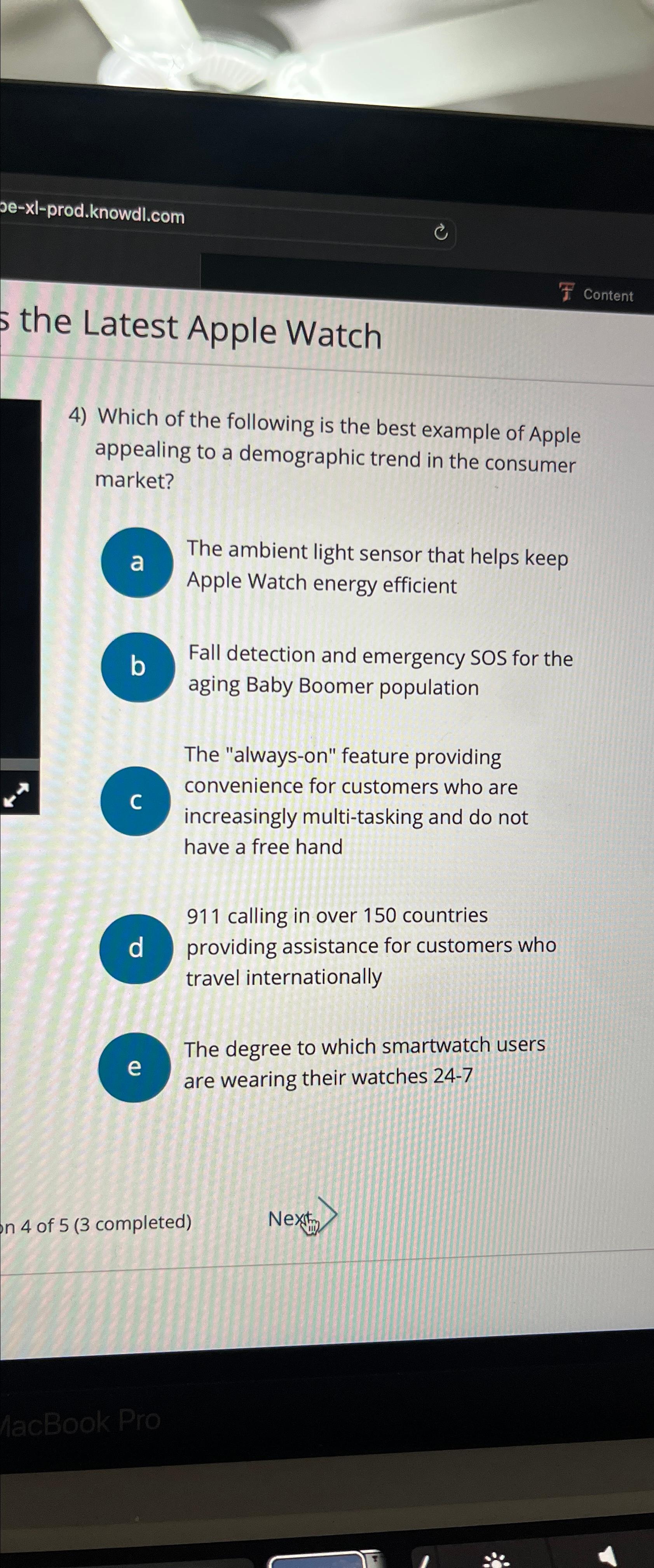 Solved the Latest Apple WatchContentWhich of the following | Chegg.com