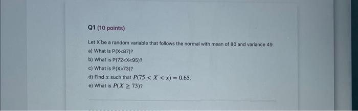 Solved d) Find x such that P(7573) ? d) Find x such that | Chegg.com