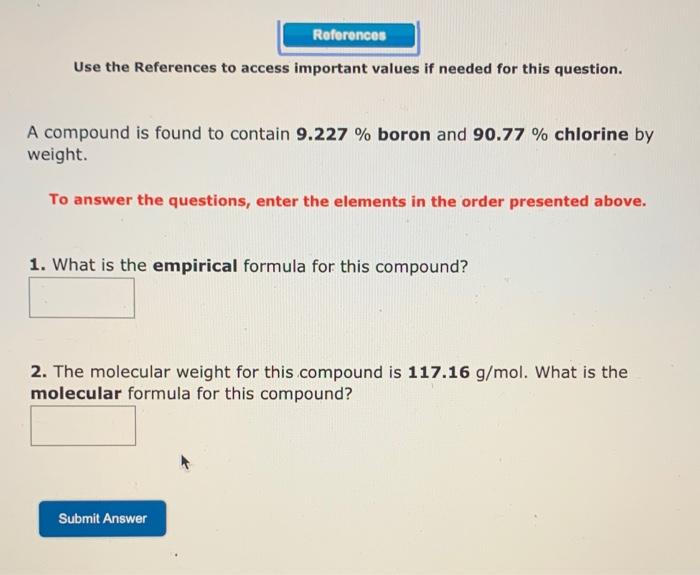 Solved References Use the References to access important | Chegg.com