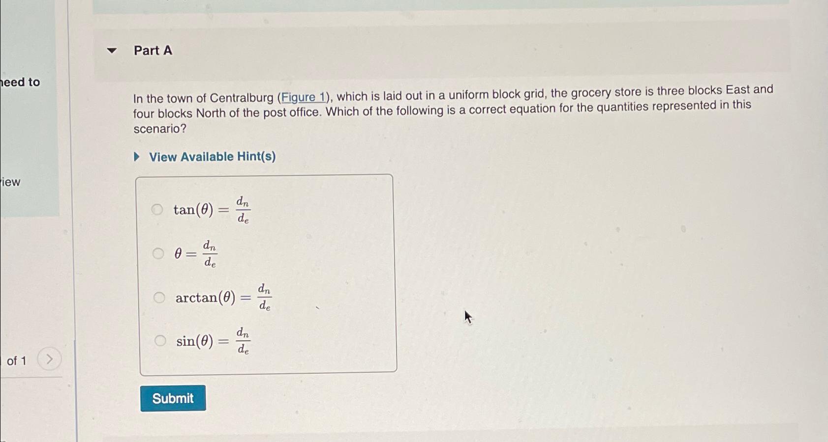 Solved Part AIn the town of Centralburg (Figure 1), ﻿which | Chegg.com