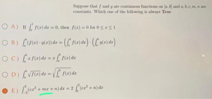 Solved Suppose that f and g are continuous functions on | Chegg.com