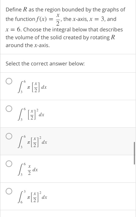 Solved Define R as the region bounded by the graphs of the | Chegg.com