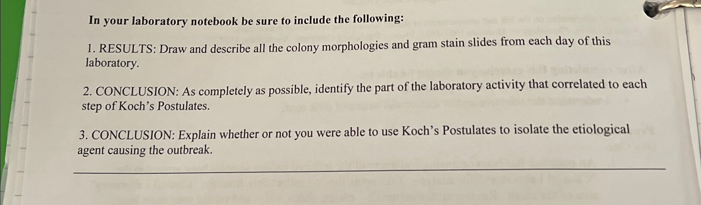 Solved In your laboratory notebook be sure to include the | Chegg.com