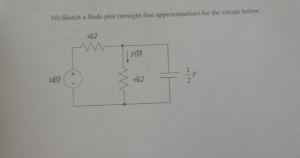 Solved 10) Sketch a Bode plot (straight-line approximation) | Chegg.com