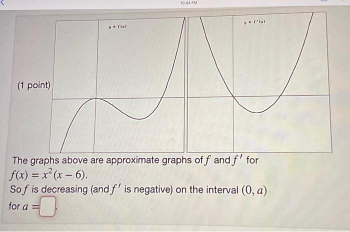 Solved The graphs above are approximate graphs of f and f′ | Chegg.com