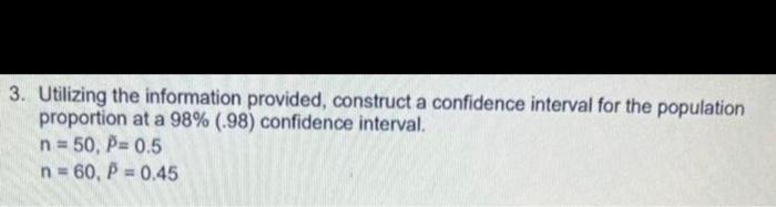 Solved 3. Utilizing the information provided, construct a | Chegg.com