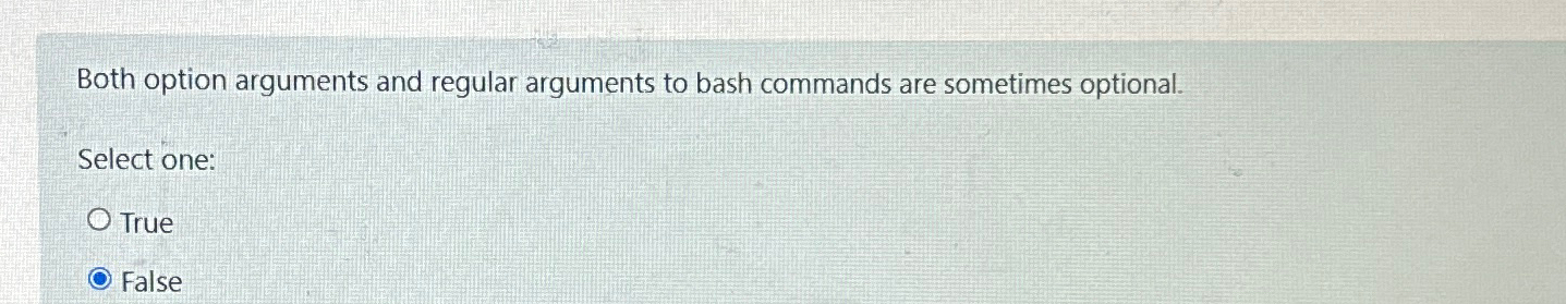 Solved Both option arguments and regular arguments to bash | Chegg.com