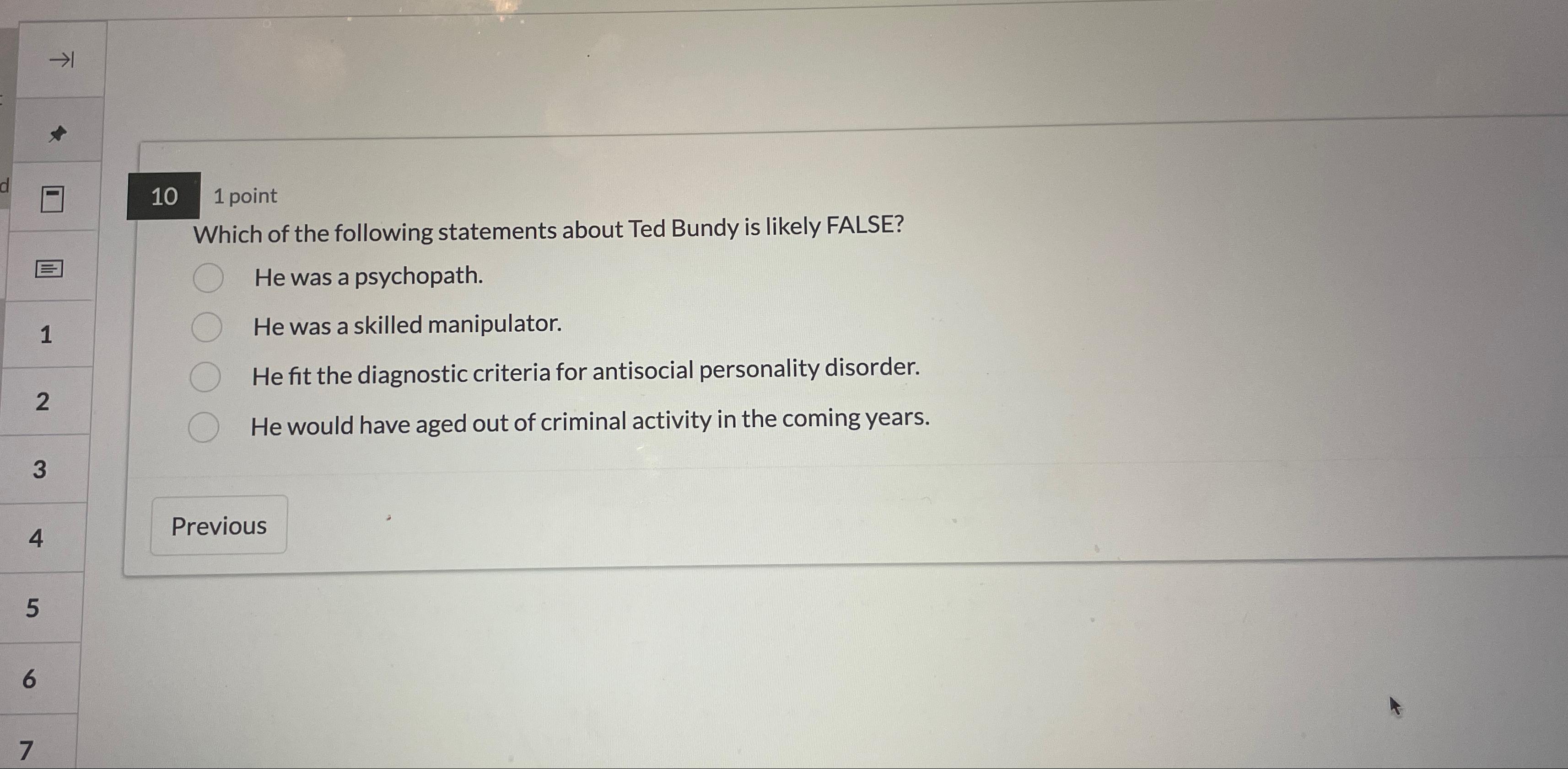 Solved 101 ﻿pointWhich of the following statements about Ted | Chegg.com