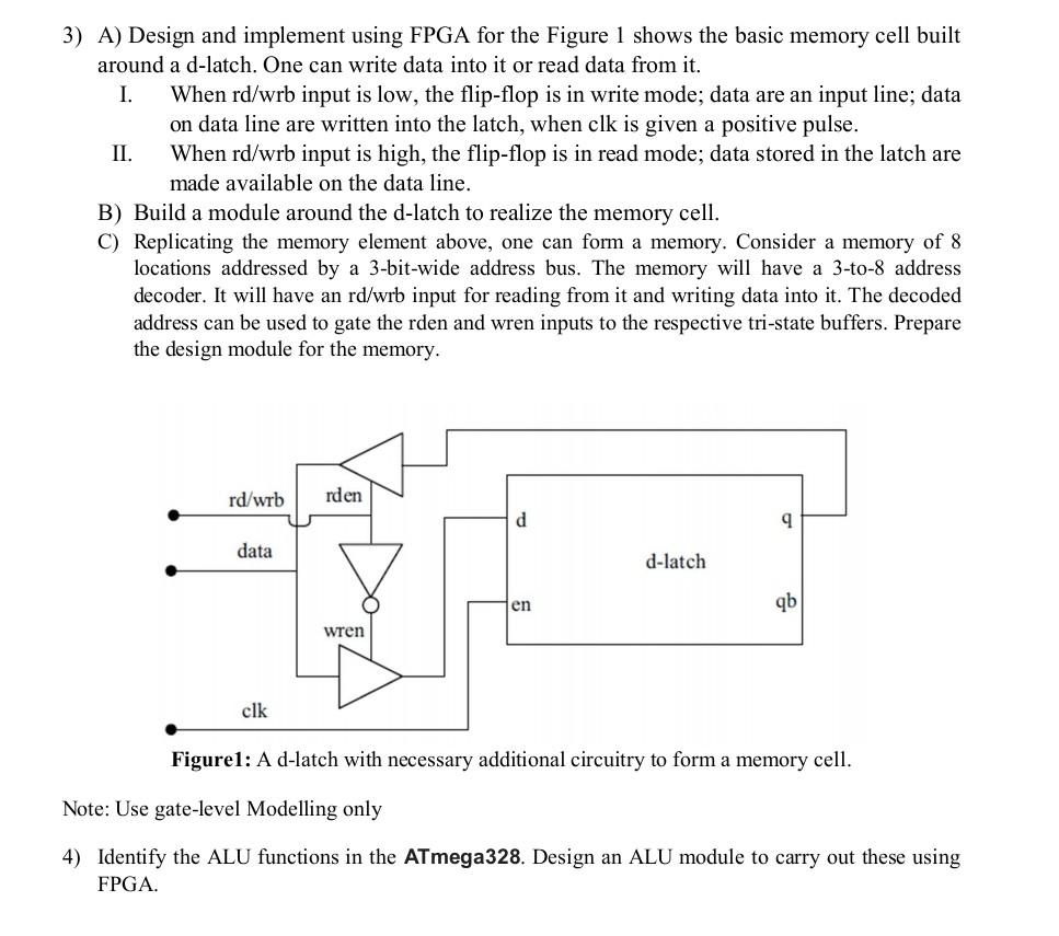 Solved 3) A) Design and implement using FPGA for the Figure | Chegg.com