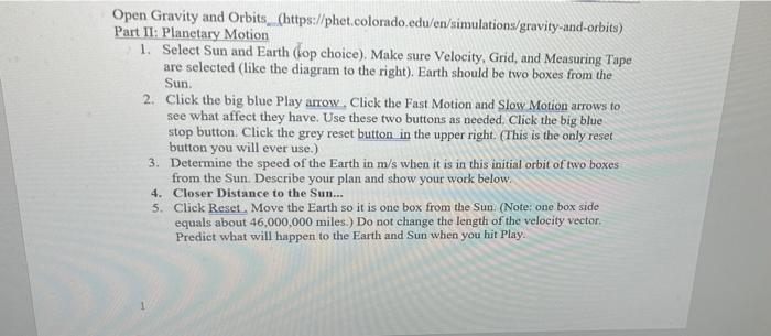 Open Gravity and Orbits | Chegg.com