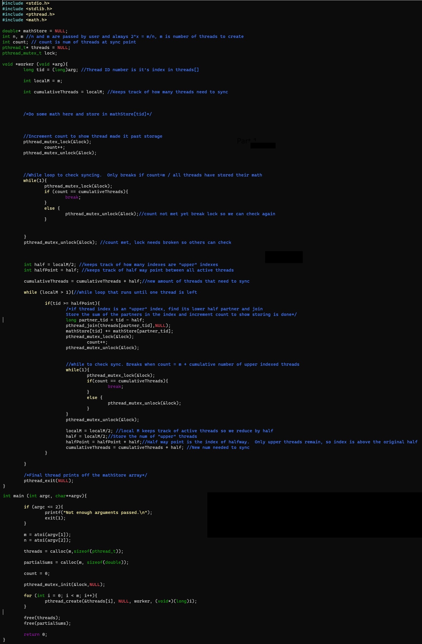 Multithreading C Language: can someone help fix this | Chegg.com Multithreading C Language: can someone help fix this | Chegg.com