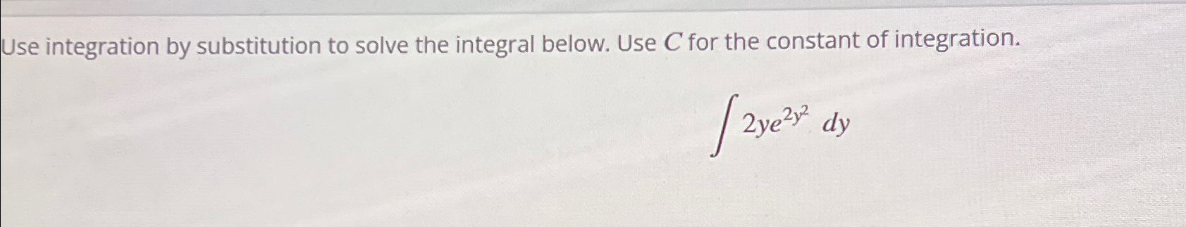 Solved Use integration by substitution to solve the integral | Chegg.com