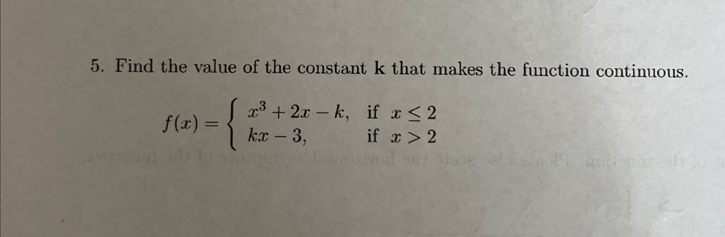 Solved Find the value of the constant k ﻿that makes the | Chegg.com