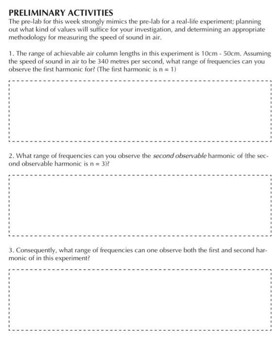 Solved PRELIMINARY ACTIVITIES The pre-lab for this week | Chegg.com