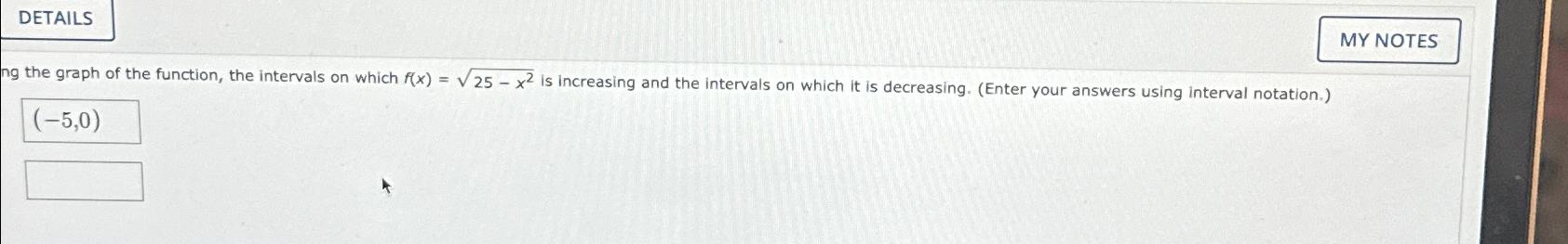 Solved Determine, using the graph of the function, the | Chegg.com