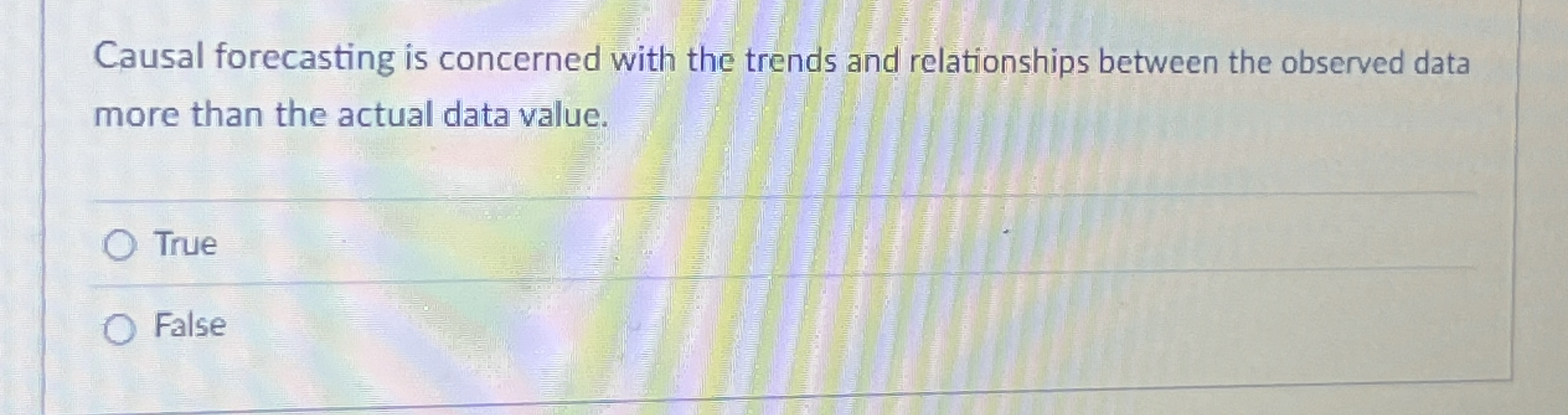 Solved Causal forecasting is concerned with the trends and | Chegg.com