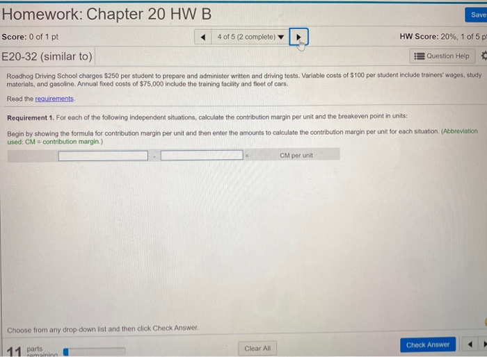 Solved Homework: Chapter 20 HW B Save Score: 0 of 1 pt 4 of | Chegg.com Solved Homework: Chapter 20 HW B Save Score: 0 of 1 pt 4 of | Chegg.com