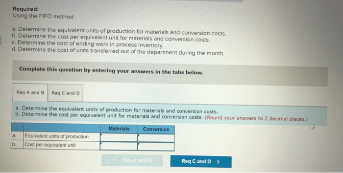 Solved Easy Inc. uses the FIFO method in its process costing | Chegg.com