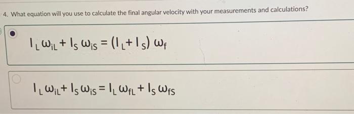 Solved 4. What equation will you use to calculate the final | Chegg.com