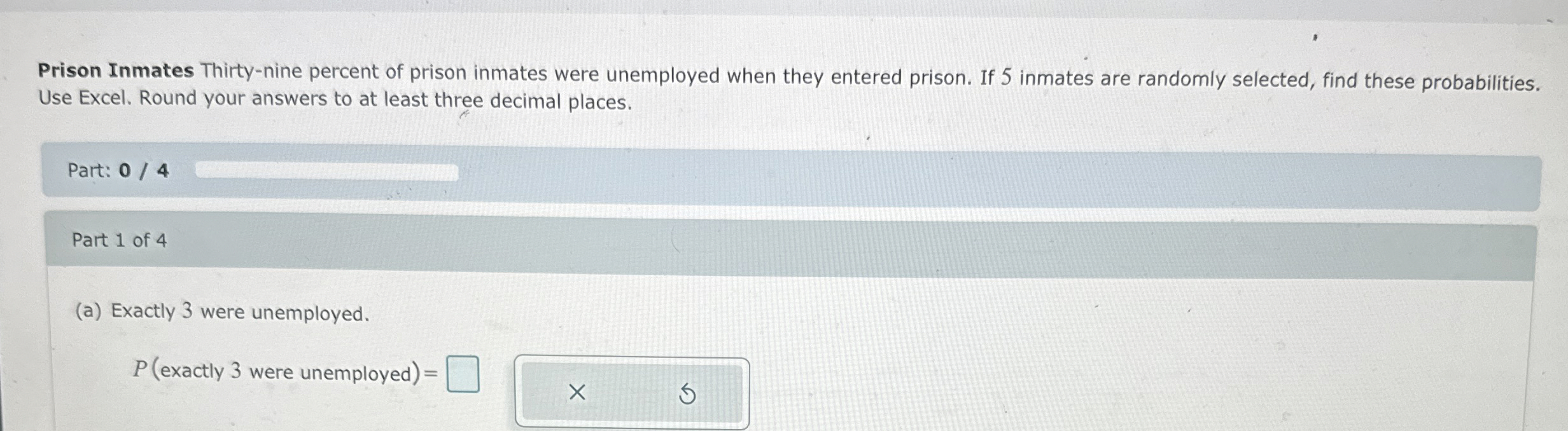 Solved Prison Inmates Thirty-nine percent of prison inmates | Chegg.com