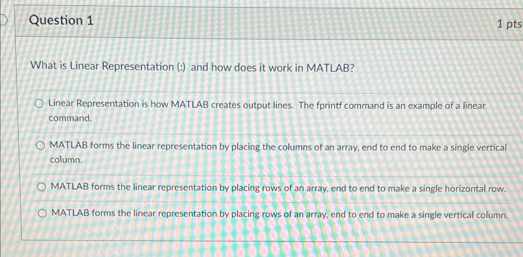 Solved Question 1What is Linear Representation (😃 ﻿and how | Chegg.com