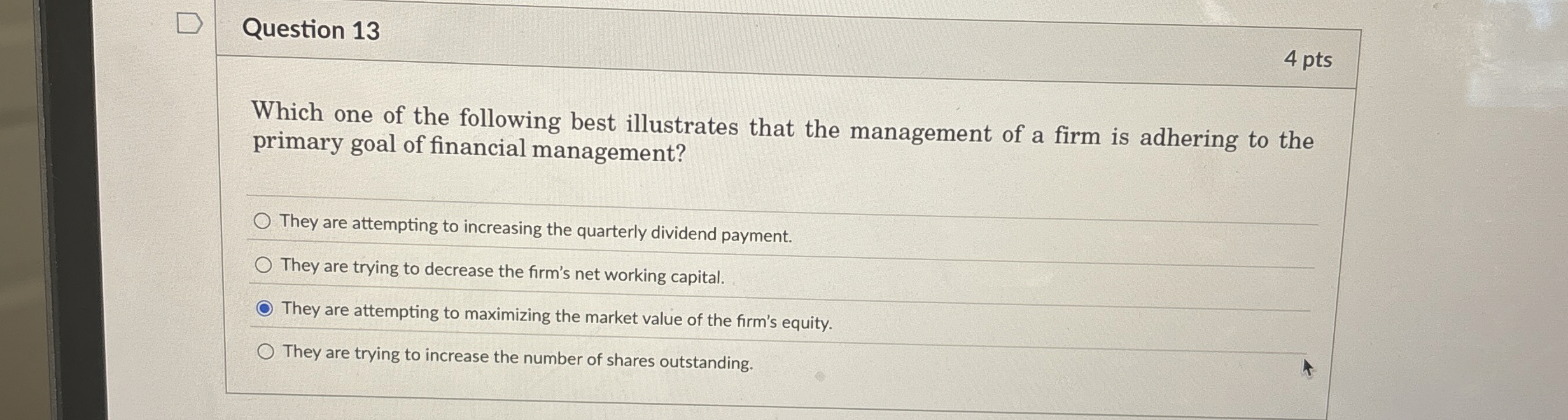 Solved Question 13Which one of the following best | Chegg.com