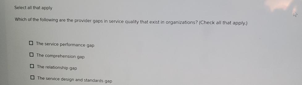 Solved Select all that applyWhich of the following are the | Chegg.com