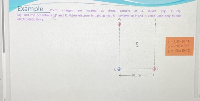 Solved Example (a) Find the potential electrostatic force. | Chegg.com