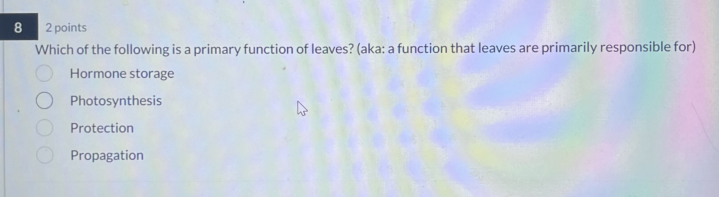 Solved 8 2 ﻿pointsWhich of the following is a primary | Chegg.com