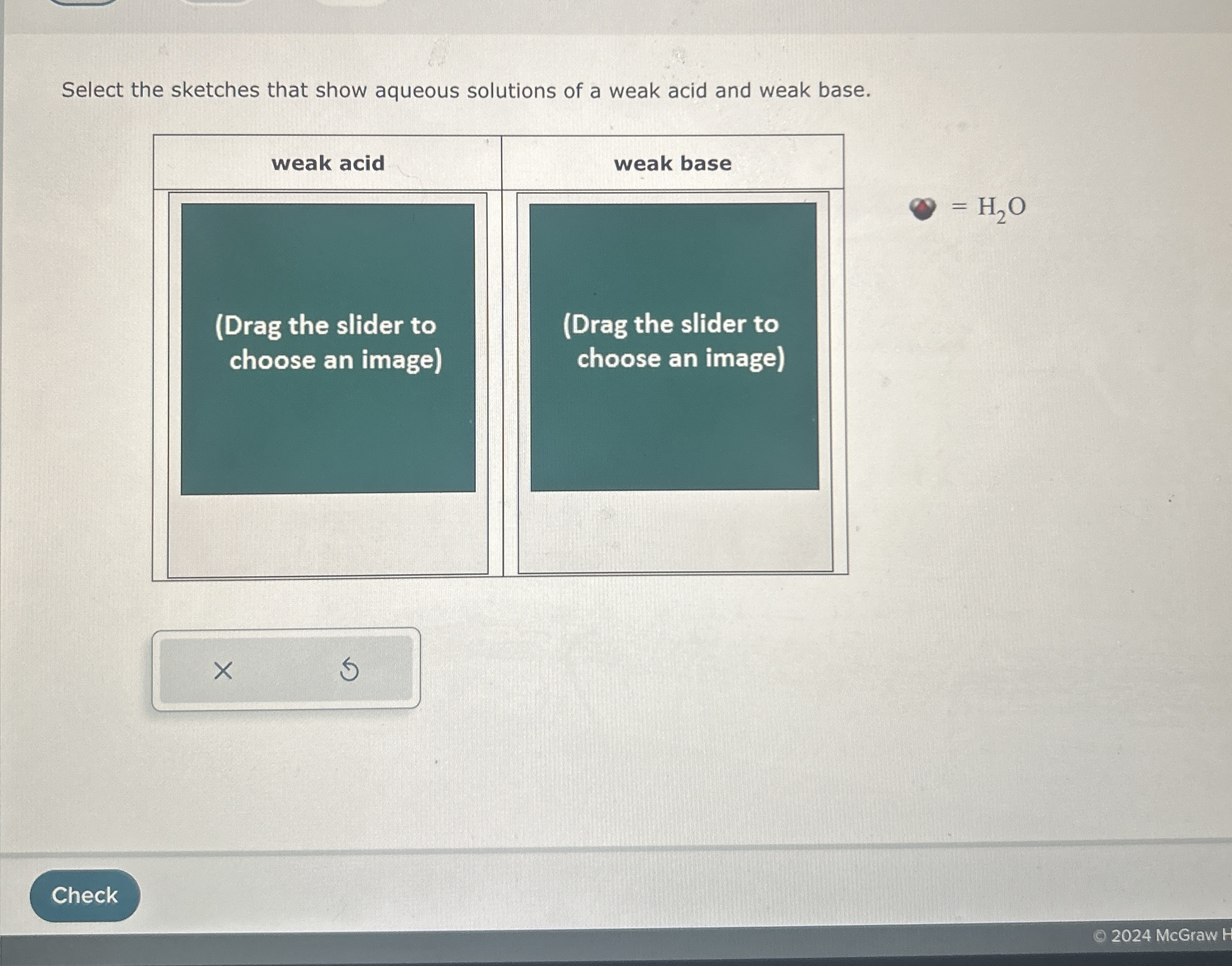 Select the sketches that show aqueous solutions of a | Chegg.com
