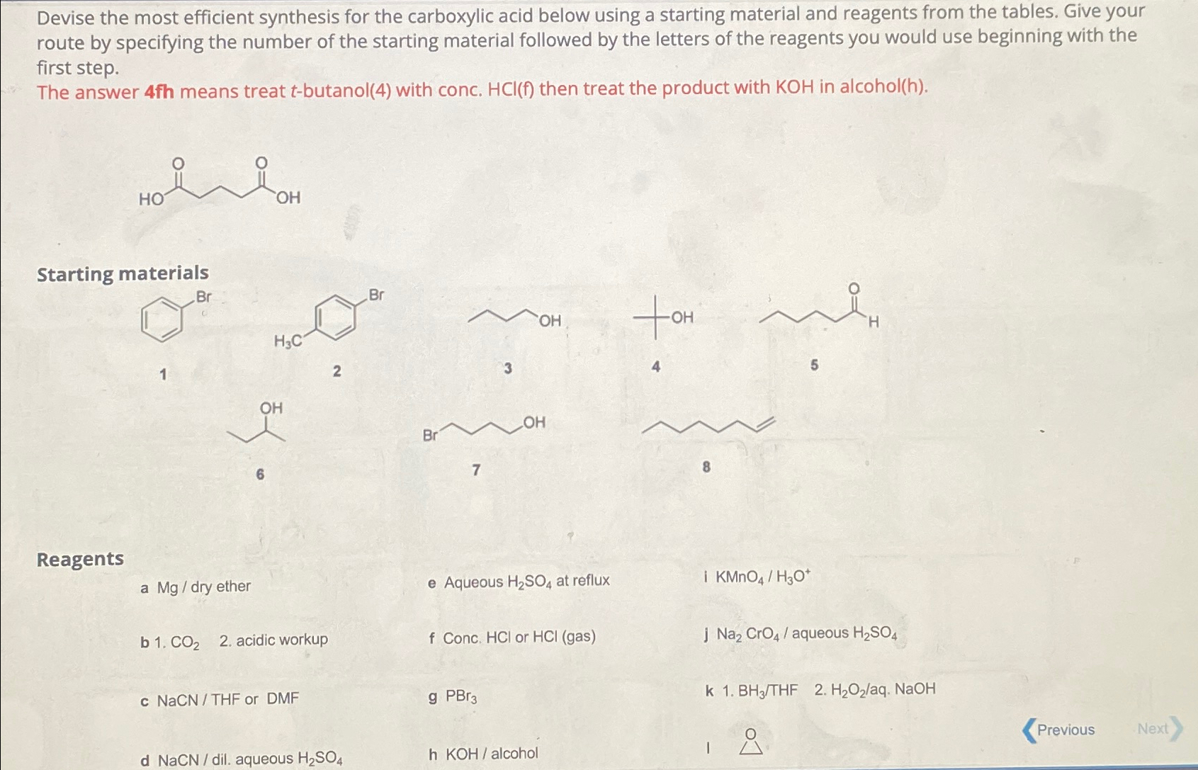 Solved Devise the most efficient synthesis for the | Chegg.com