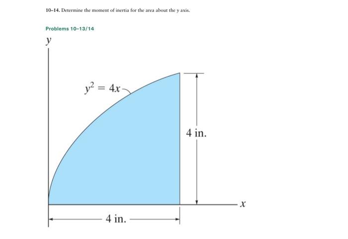 Solved 10-14. Determine the moment of inertia for the area | Chegg.com Solved 10-14. Determine the moment of inertia for the area | Chegg.com
