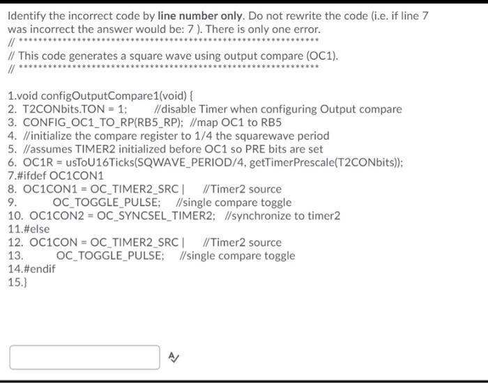 Solved Identify the incorrect code by line number only. Do | Chegg.com