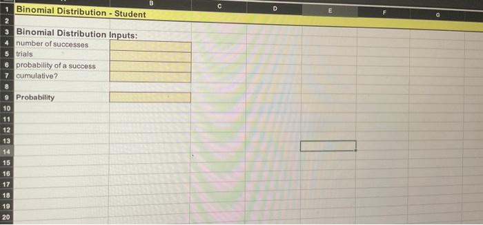 Solved Excels formula Bnom. Dst(..) calculaies probablites | Chegg.com