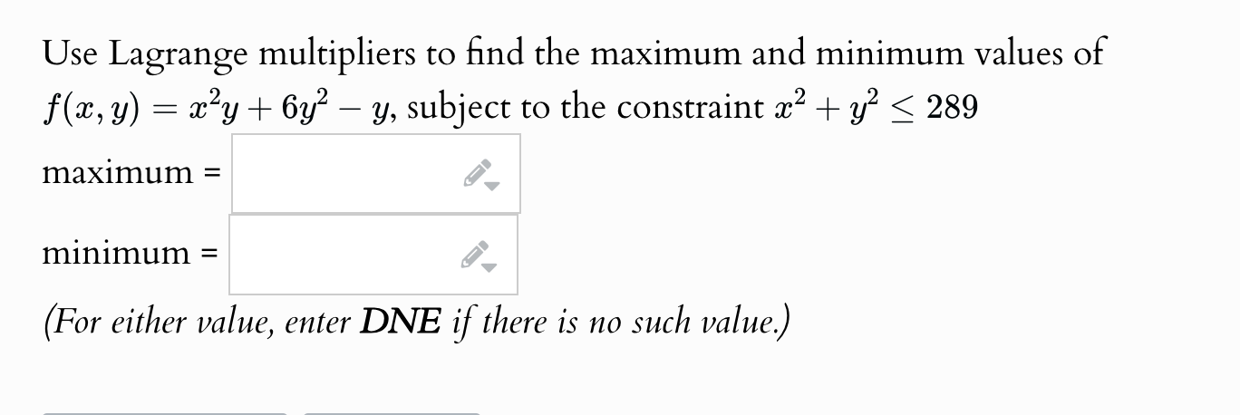 Solved Use Lagrange multipliers to find the maximum and | Chegg.com