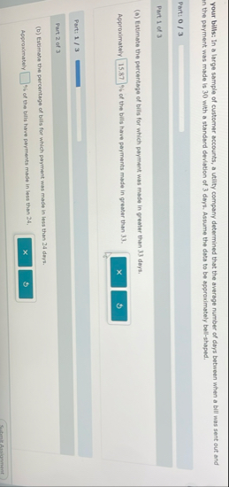 Solved Answer both oarts with work. our bills: In a large | Chegg.com