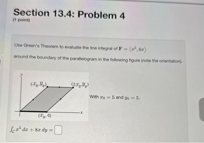 Solved Section 13.4: Problem 5 (1 point) Results for this | Chegg.com