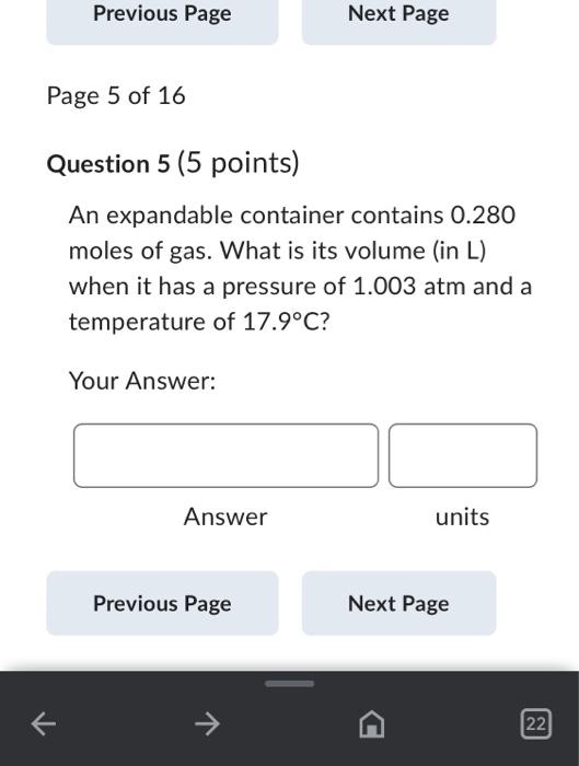 Solved Page 5 of 16 Question 5 (5 points) An expandable | Chegg.com